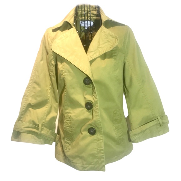Merona | Jackets & Coats | Merona Chartreuse Green Peacoat Jacket Size ...